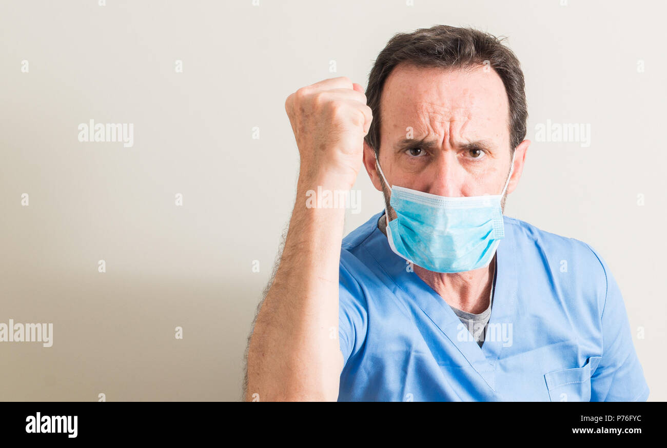Frustrated doctor yelling mouth hi-res stock photography and images - Alamy