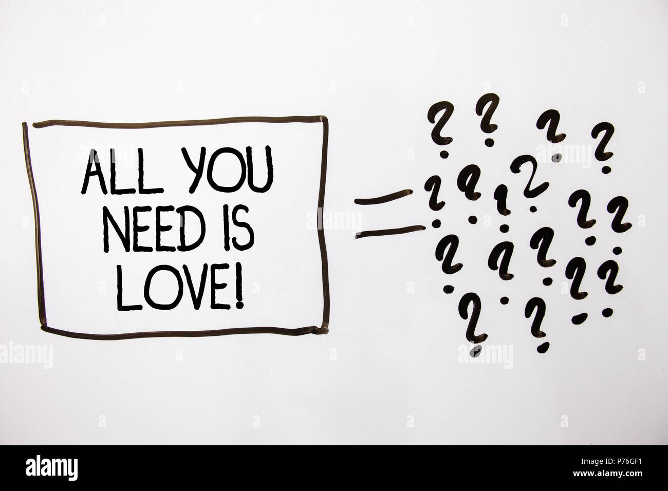 Text sign showing All You Need Is Love Motivational. Conceptual photo ...