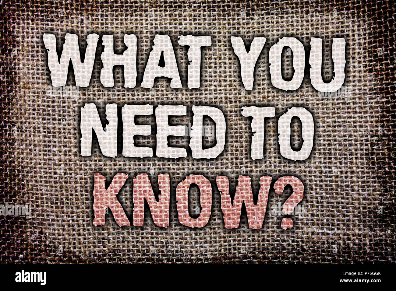 Writing note showing What You Need To Know Question. Business photo ...