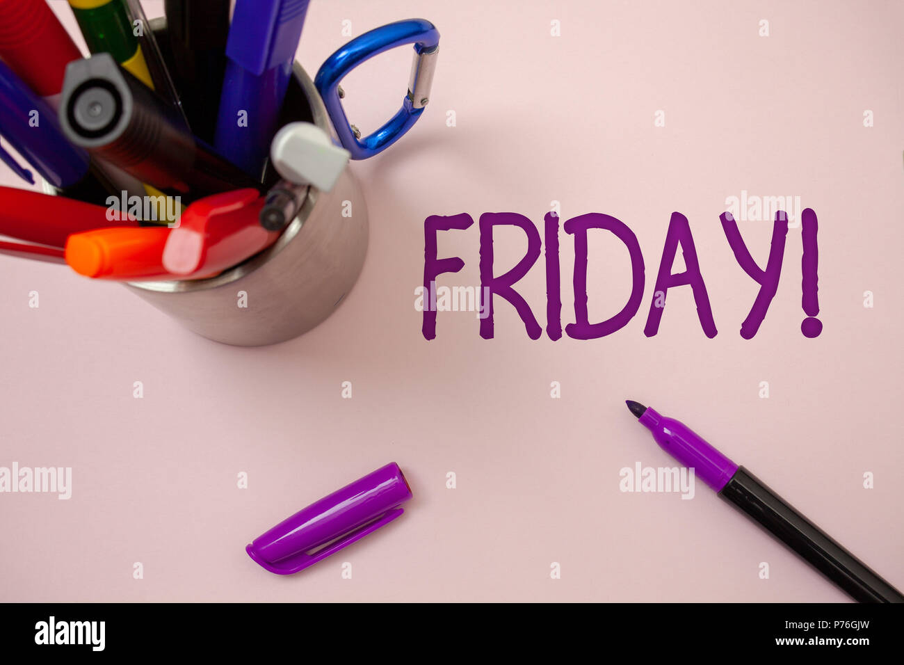 Handwriting text writing Friday Motivational Call. Concept meaning Last ...