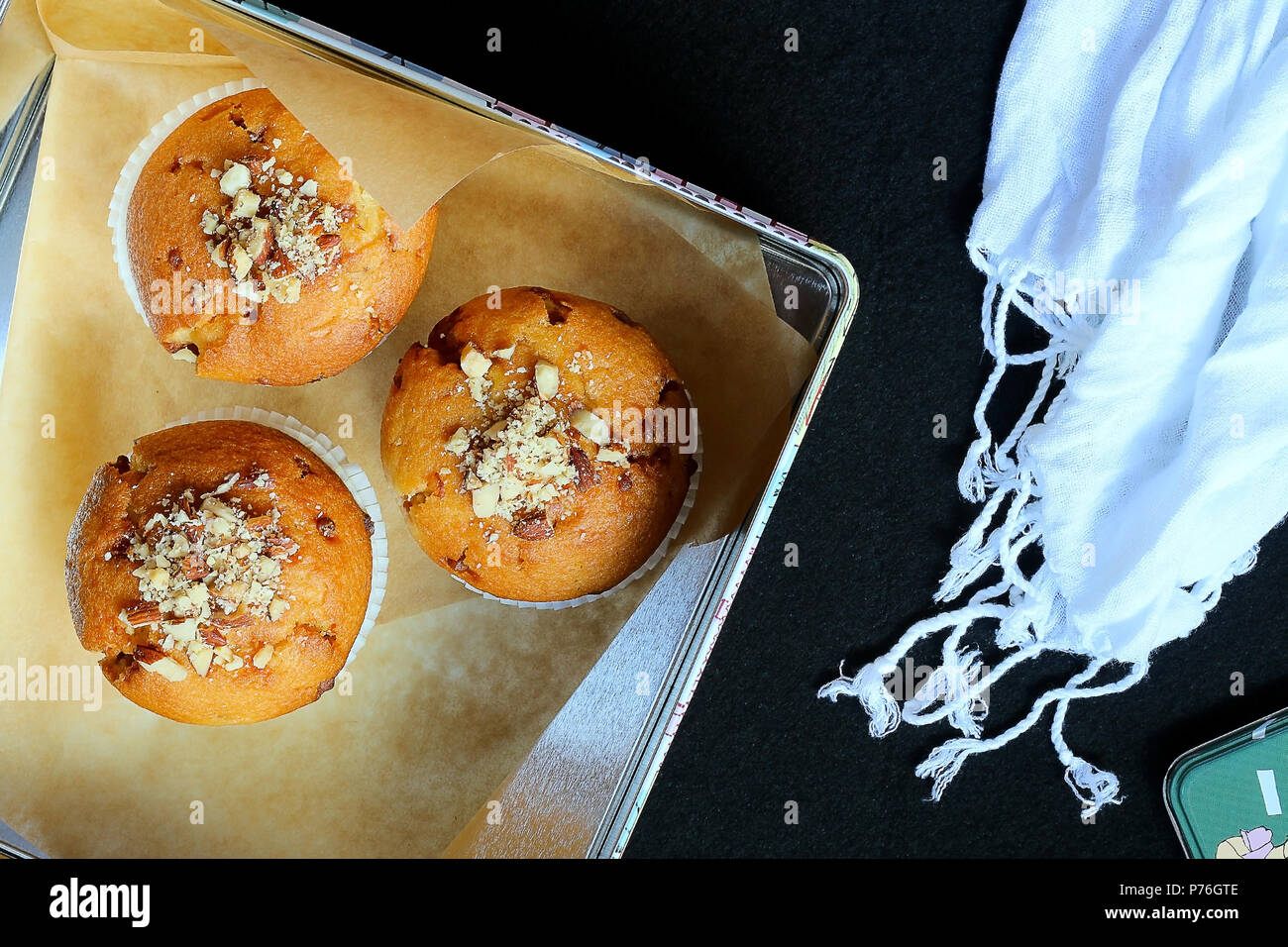 Overhead shot baked muffins hi-res stock photography and images - Alamy