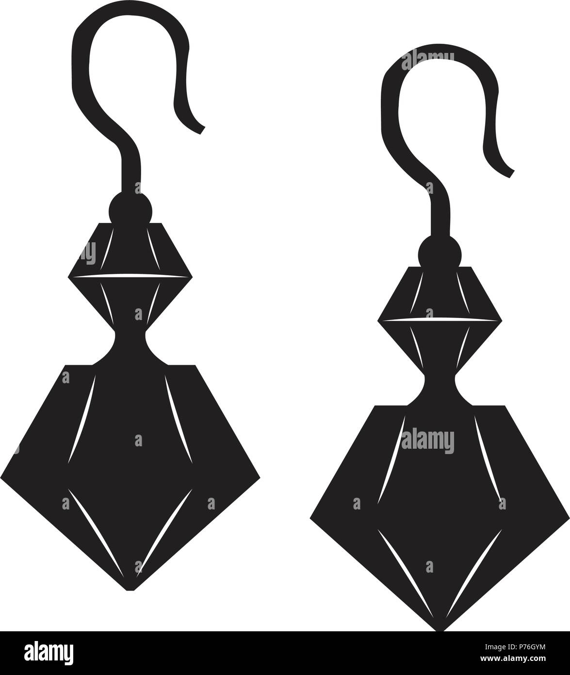 Earring illustration Stock Vector Images - Alamy