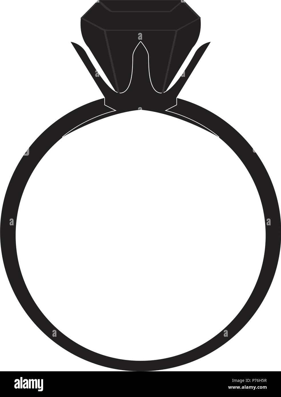 Isolated silhouette of a ring Stock Vector Image & Art - Alamy