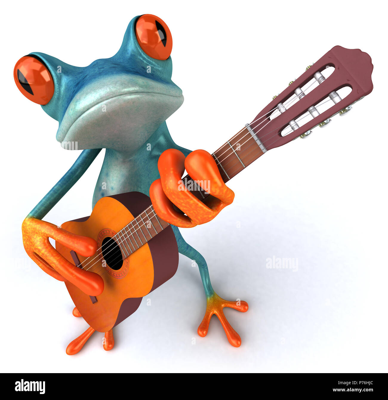 Fun frog - 3D Illustration Stock Photo - Alamy