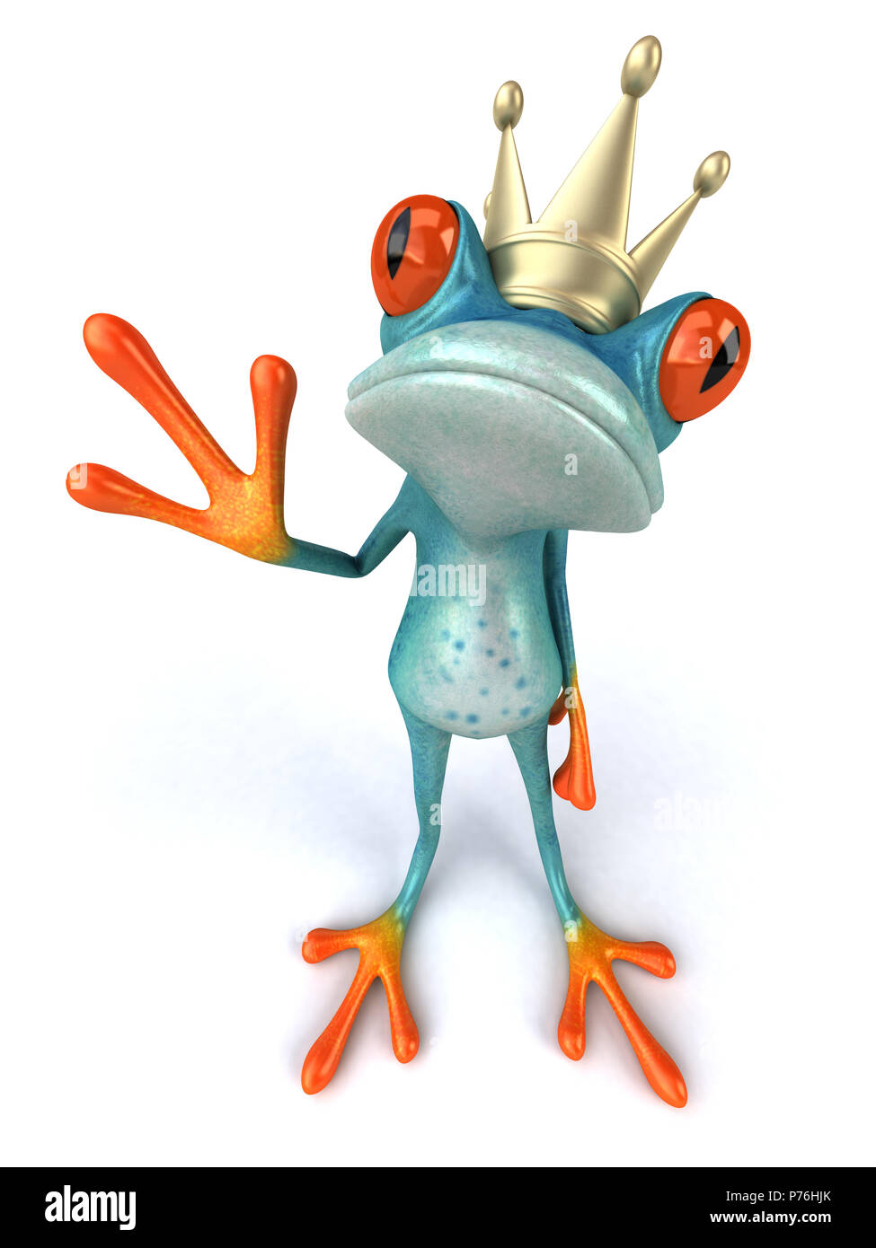 Fun frog - 3D Illustration Stock Photo - Alamy