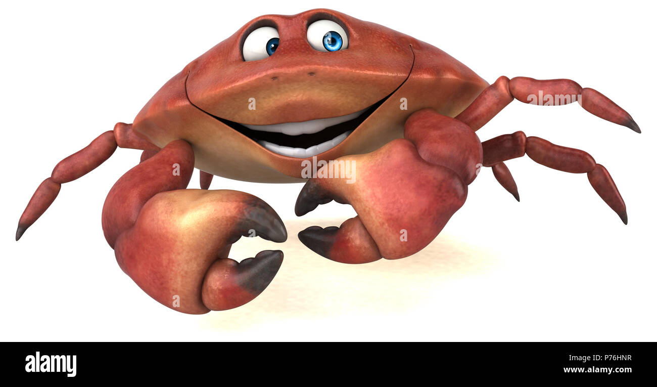 Fun crab - 3D Illustration Stock Photo - Alamy