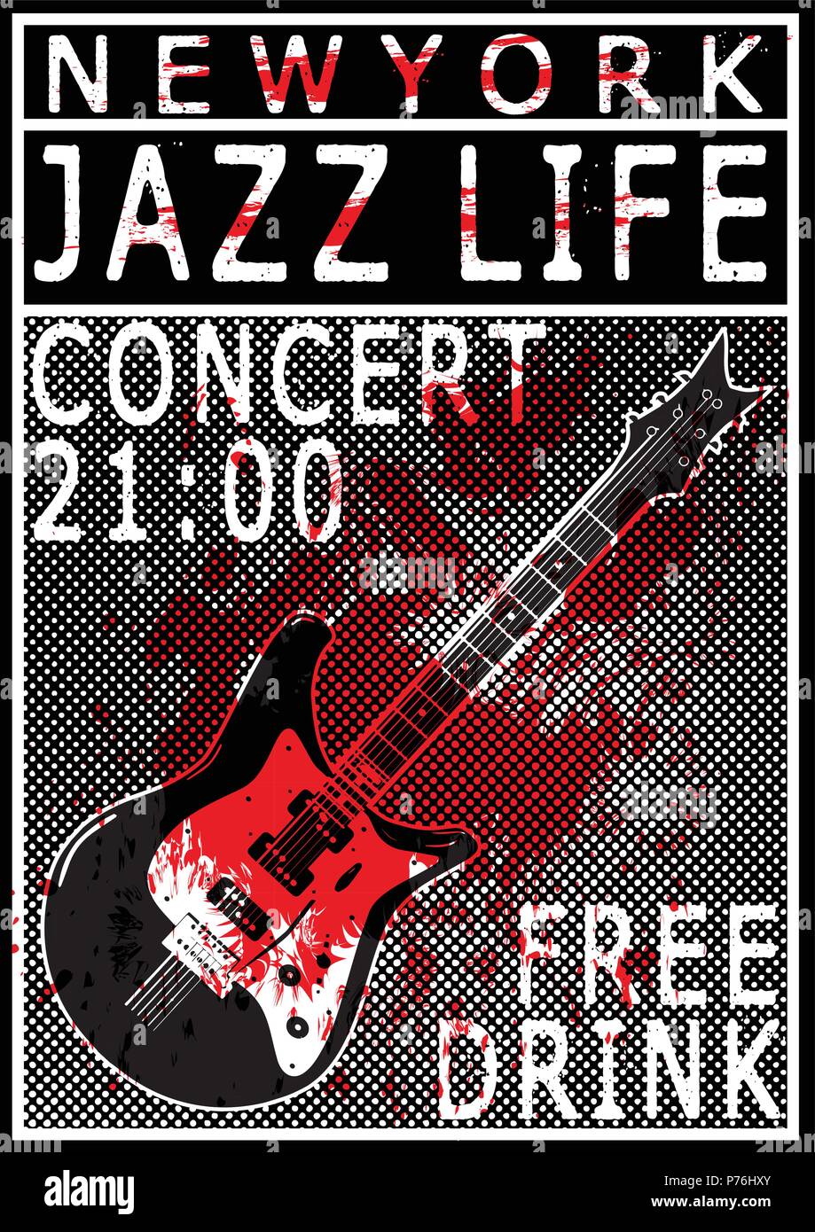 Music Concert Poster Tee Graphic Design Stock Vector Image & Art - Alamy