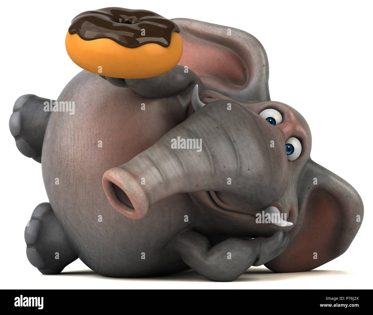 Fun elephant - 3D Illustration Stock Photo - Alamy