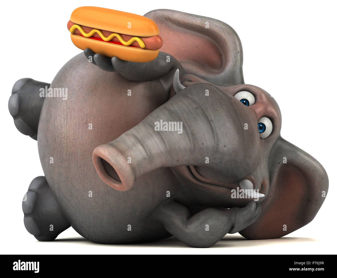 Fun elephant - 3D Illustration Stock Photo - Alamy