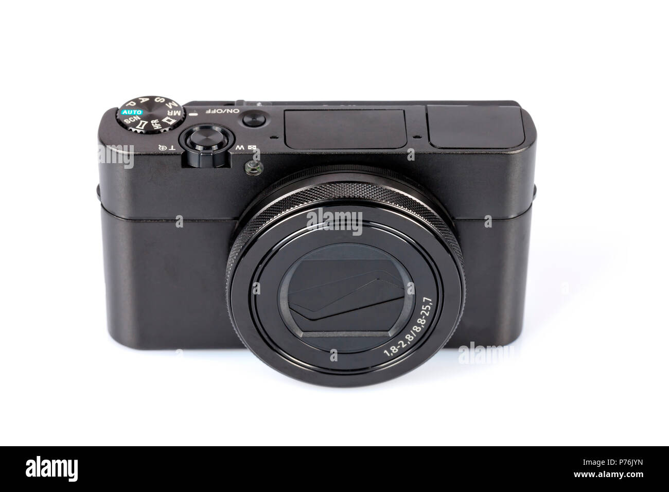 Advanced digital compact camera isolated on white background Stock ...