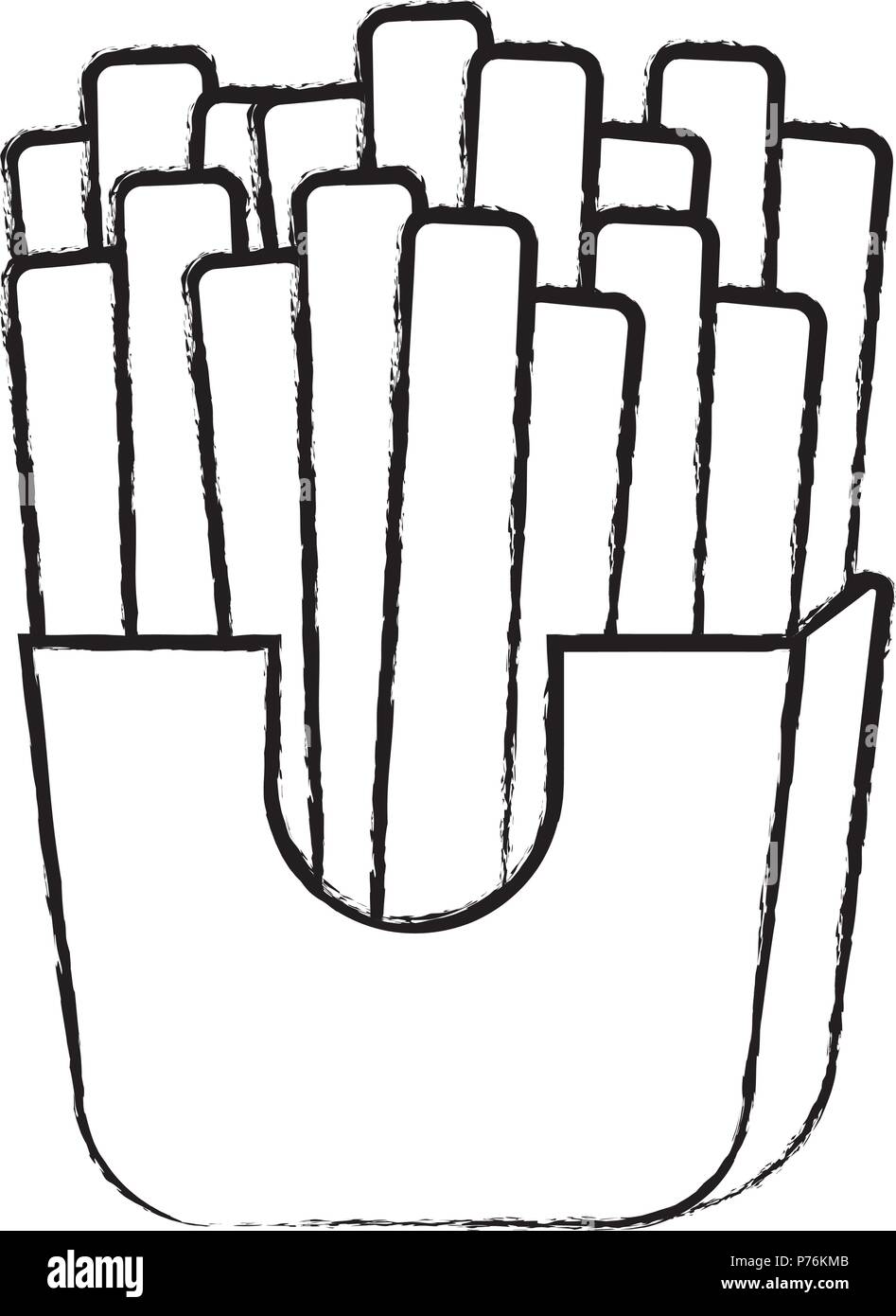 french fries box over white background, vector illustration Stock ...