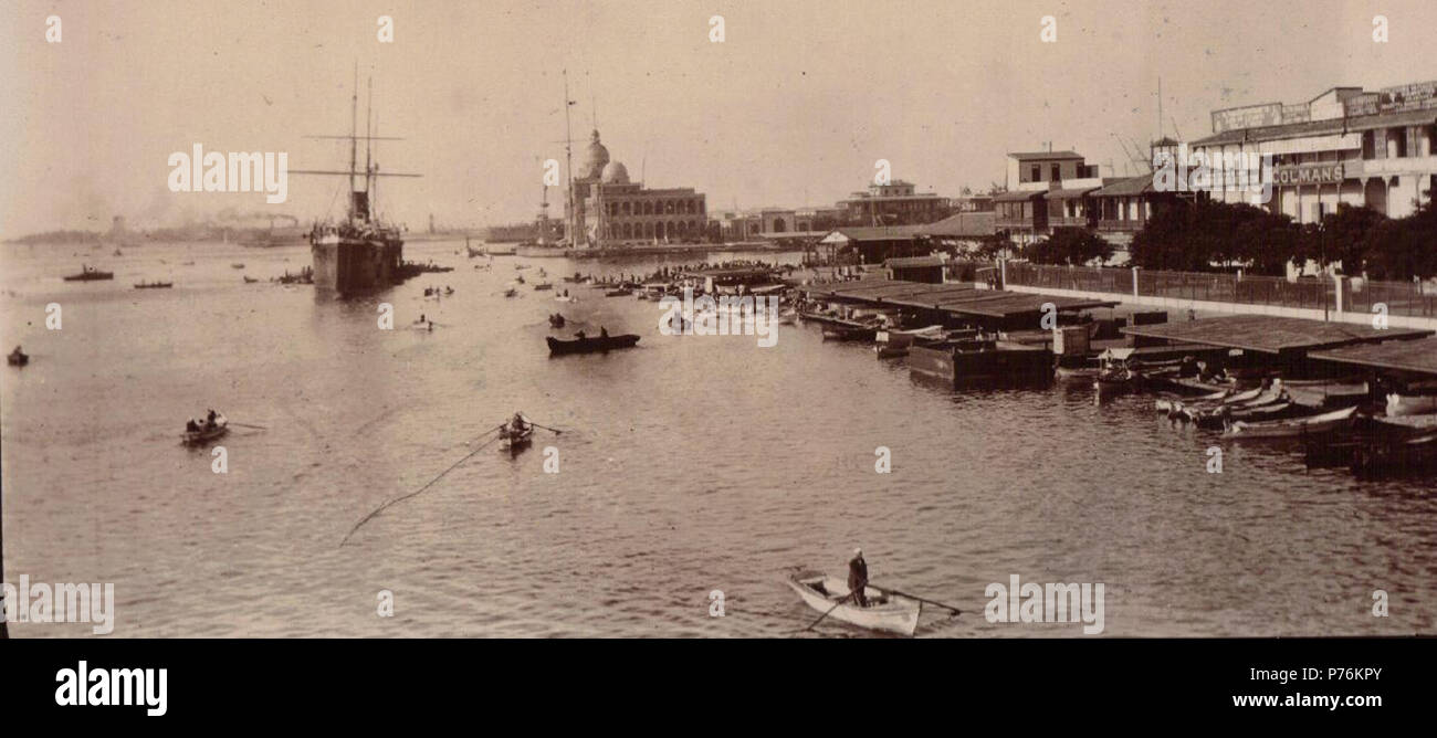 English: The Port of Calcutta by the Hooghly River. circa 1903 6 ...