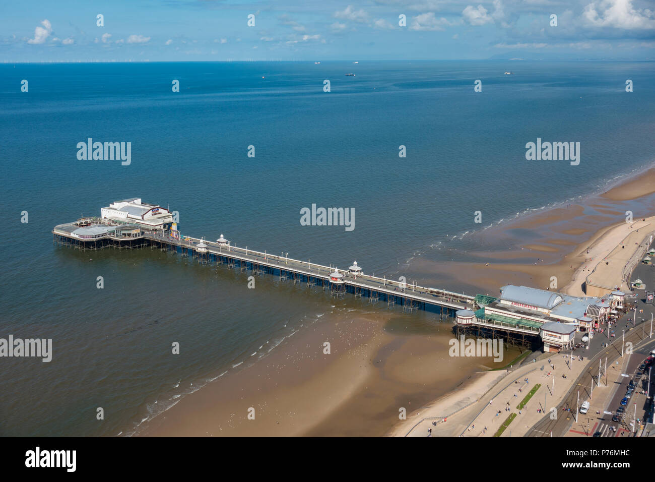 Blackpool North Pier from the top of Blackpool Tower Stock Photo - Alamy