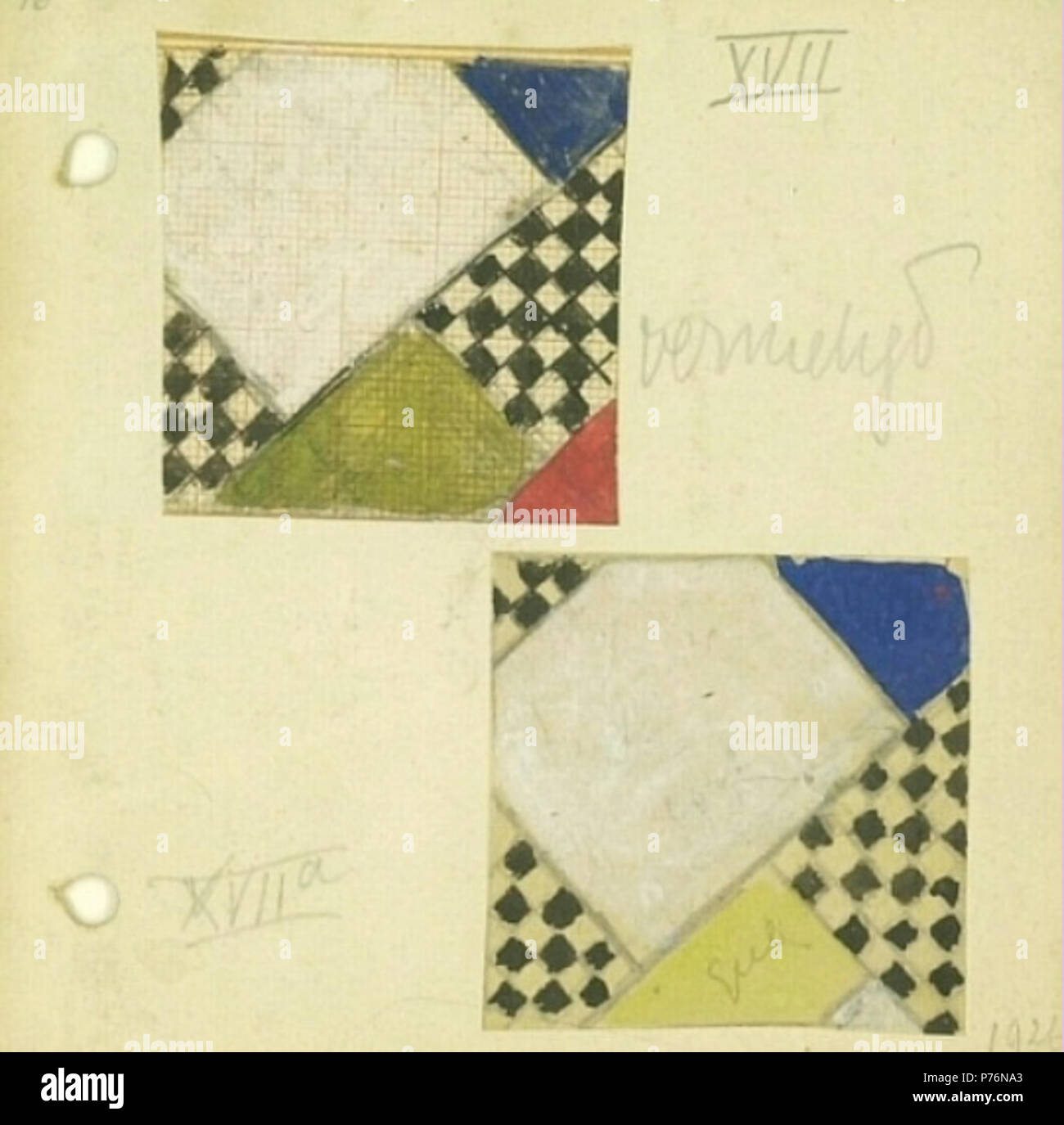 . Studies for Counter-Compositions XVII and XVIIa 1926 221 Theo van ...