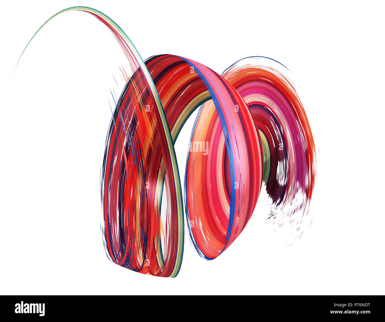 colorful brush stroke 3d rendering Stock Photo - Alamy