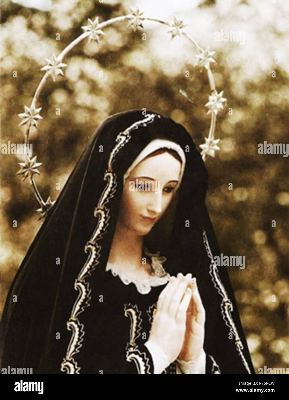 English: Prayer prayer-card of Our Lady of Umbe placed in the by her ...