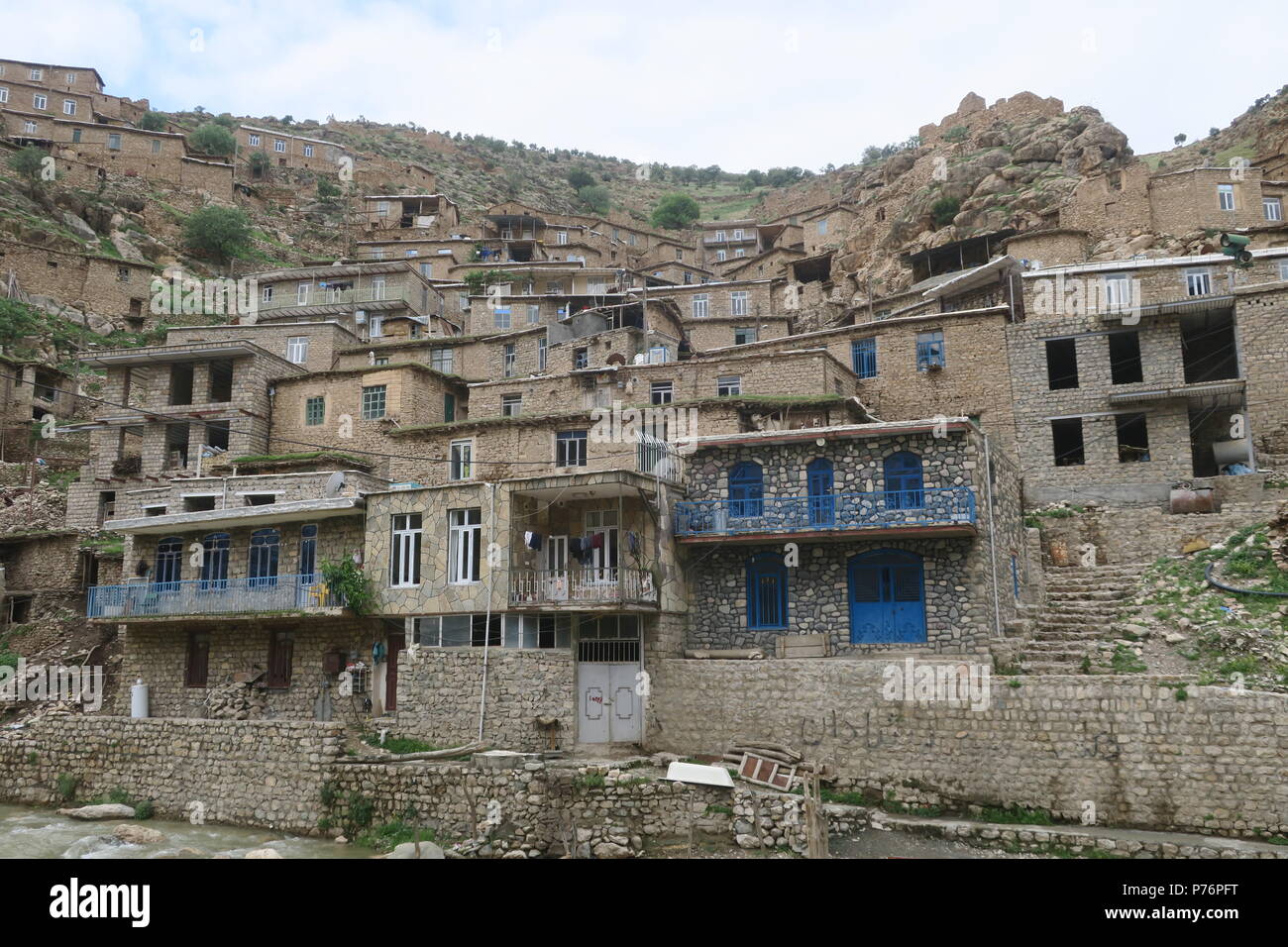 In Palangan, ancient Kurdish village in western Iran, the roof of one ...