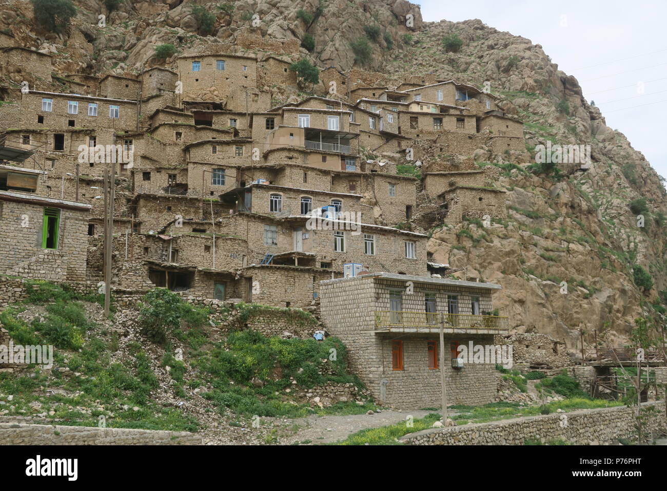 In Palangan, ancient Kurdish village in western Iran, the roof of one ...