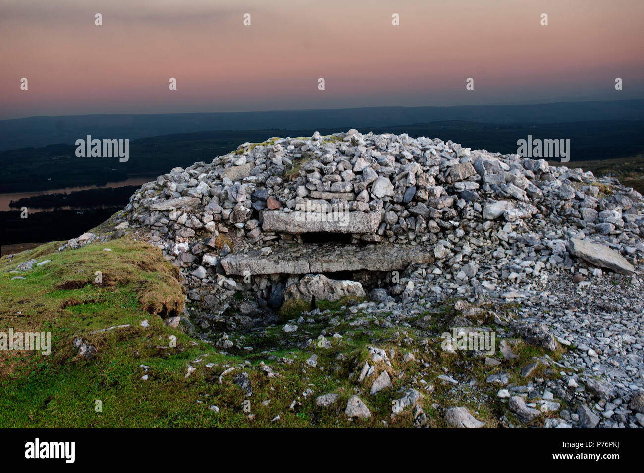 Tomb on top of Mountain, Sligo Stock Photo - Alamy