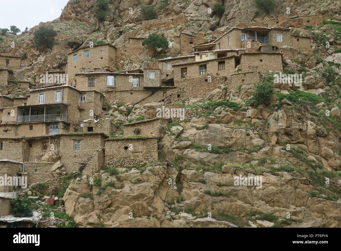 In Palangan, ancient Kurdish village in western Iran, the roof of one ...