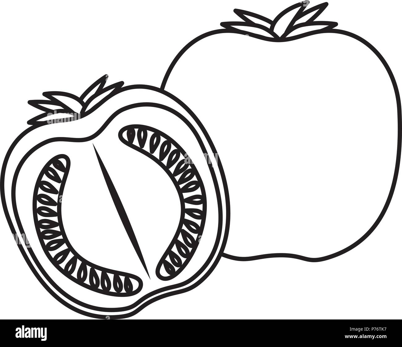 fresh tomato slide healthy food Stock Vector Image & Art - Alamy