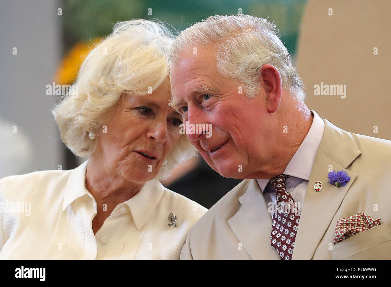 The Prince of Wales and the Duchess of Cornwall watch a pantomime ...