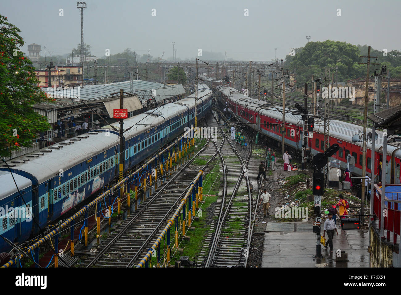 Gaya, India - Jul 10, 2015. Railway station in Gaya, India. Gaya is a ...