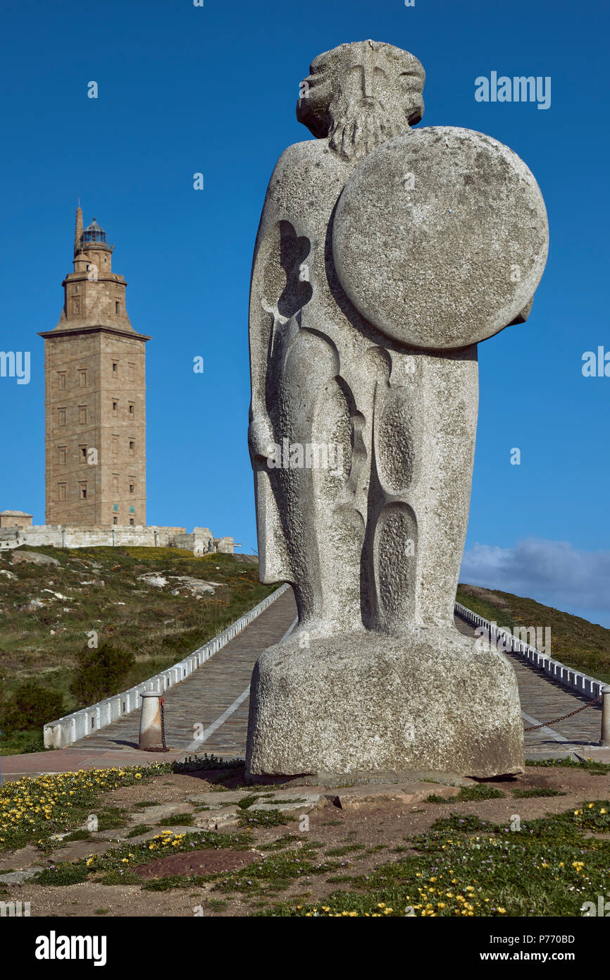 Statue of hercules la coruña galicia hi-res stock photography and ...