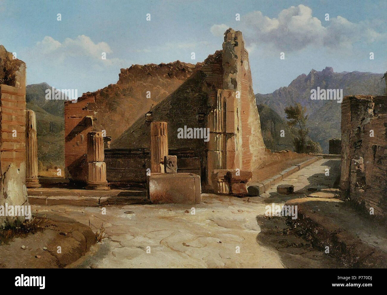 Michallon Achille Etna - Forum in Pompeii Stock Photo - Alamy