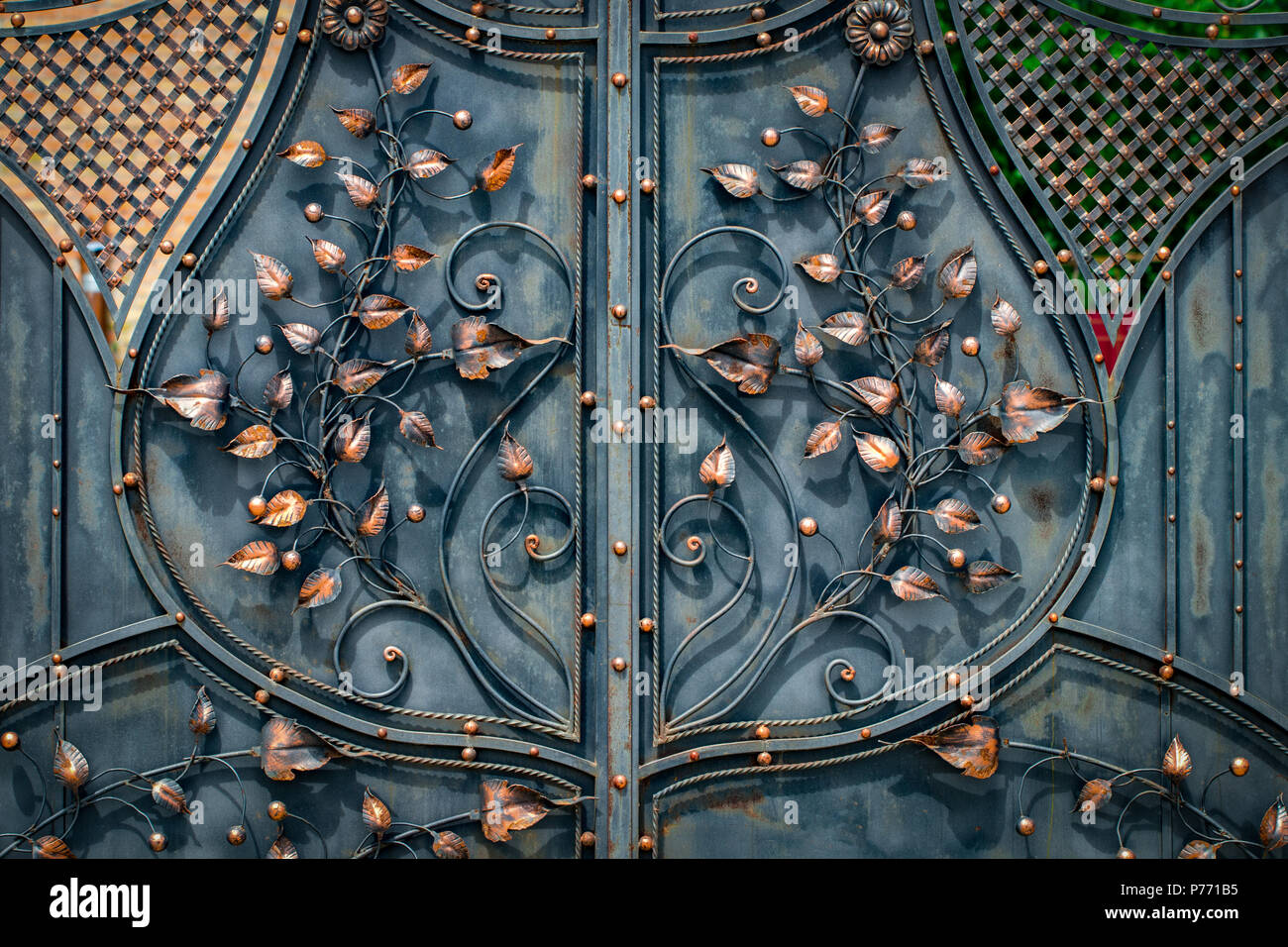 The fragment of forged metal products. close-up Stock Photo - Alamy