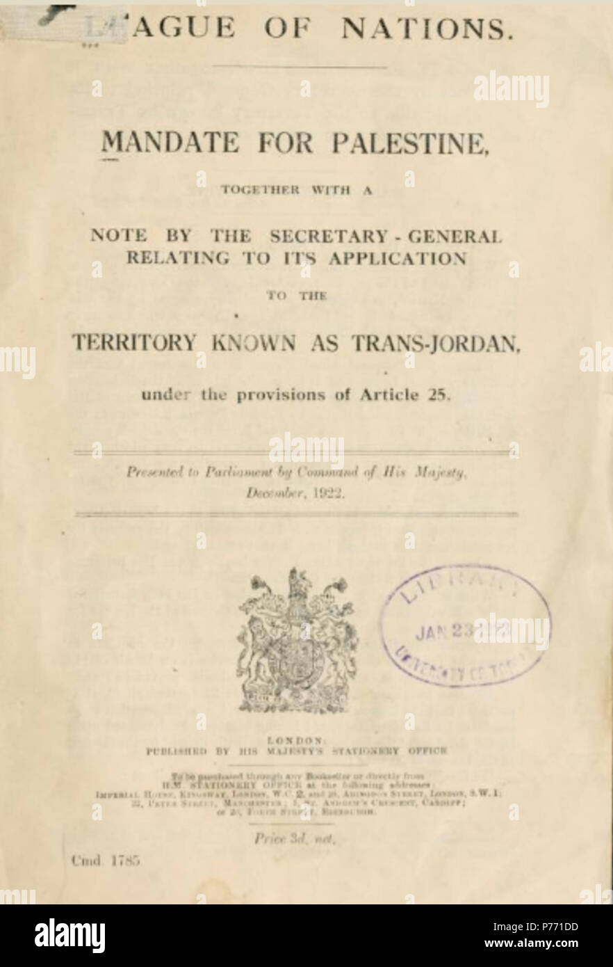 British palestine mandate hi-res stock photography and images - Alamy