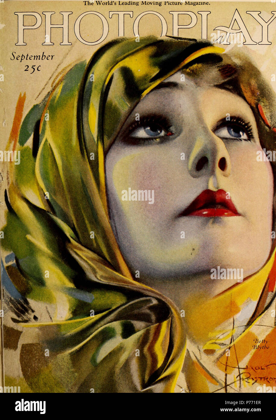 English: Actress Betty Blythe on the cover of the September 1921 issue ...