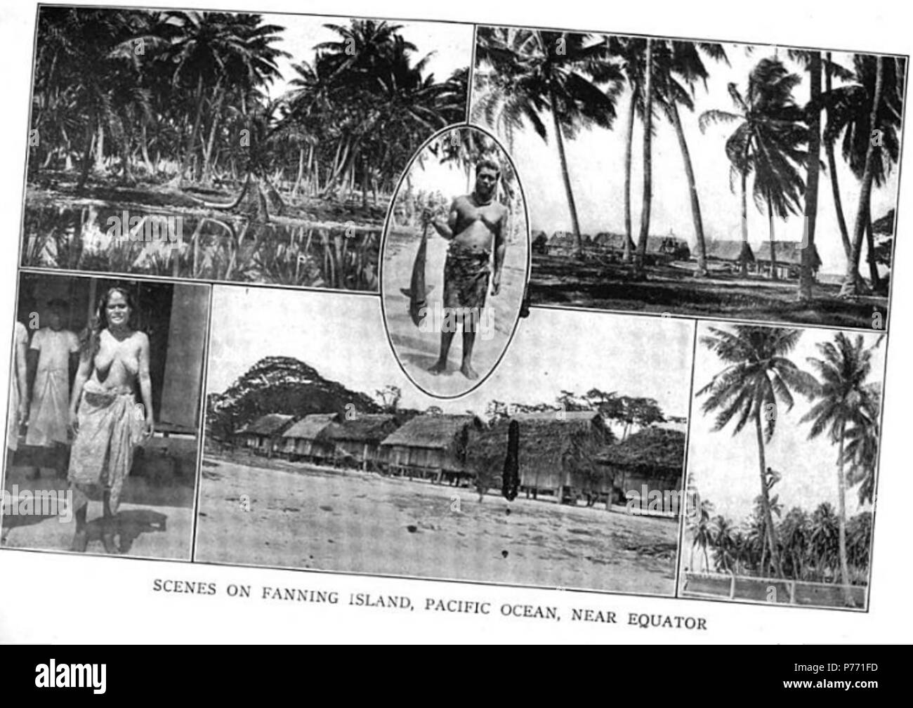 2 Scenes of Fanning Island Stock Photo - Alamy