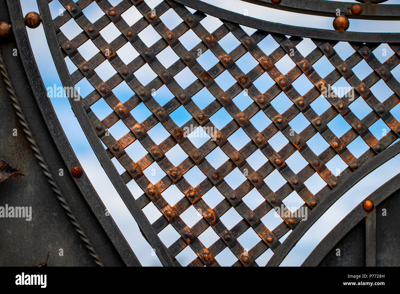 The fragment of forged metal products. close-up Stock Photo - Alamy
