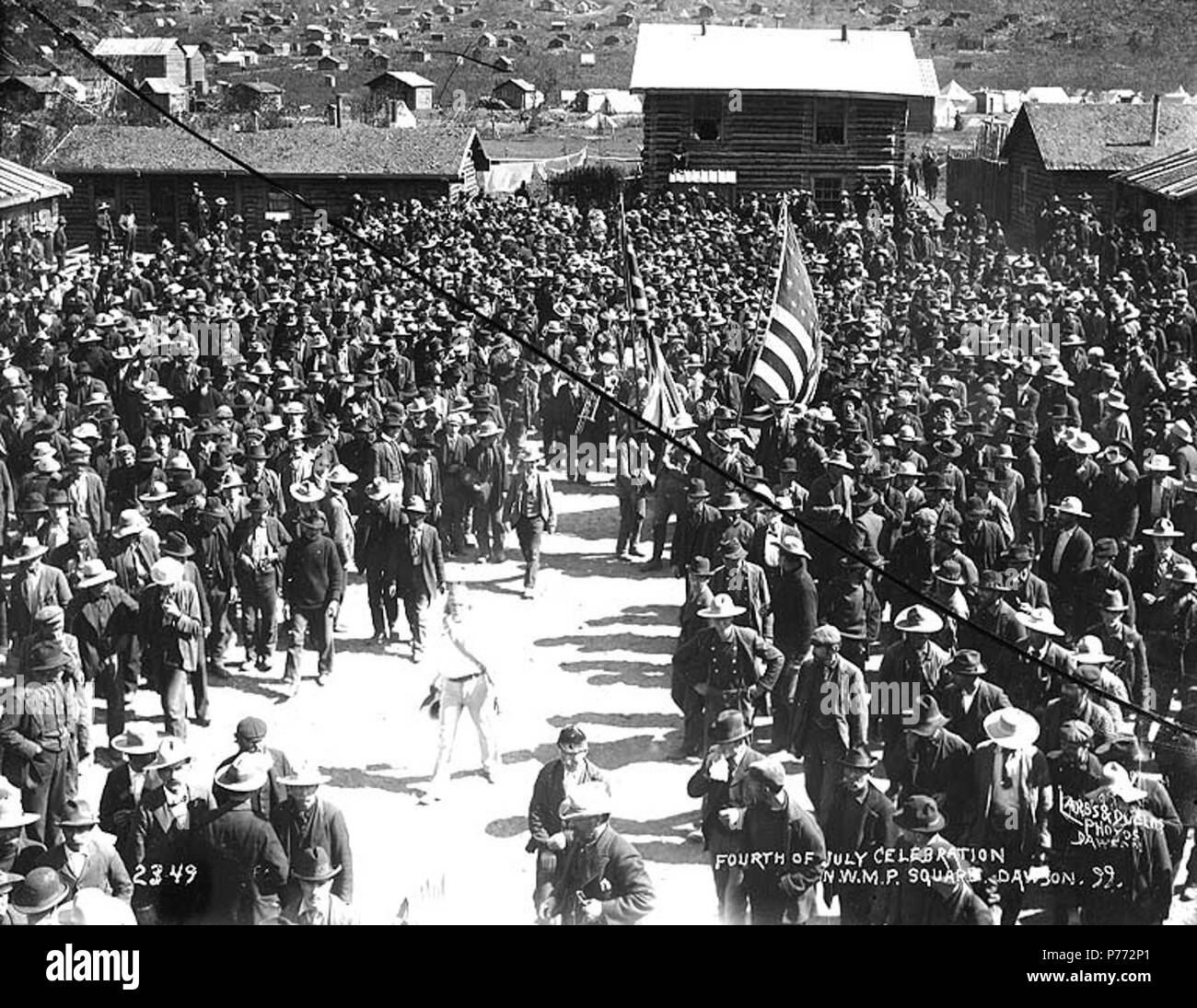 . English: Crowd enjoying July 4th celebration, Dawson, Yukon Territory ...