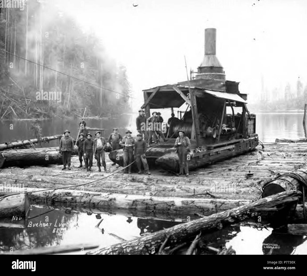 Log raft Black and White Stock Photos & Images - Alamy