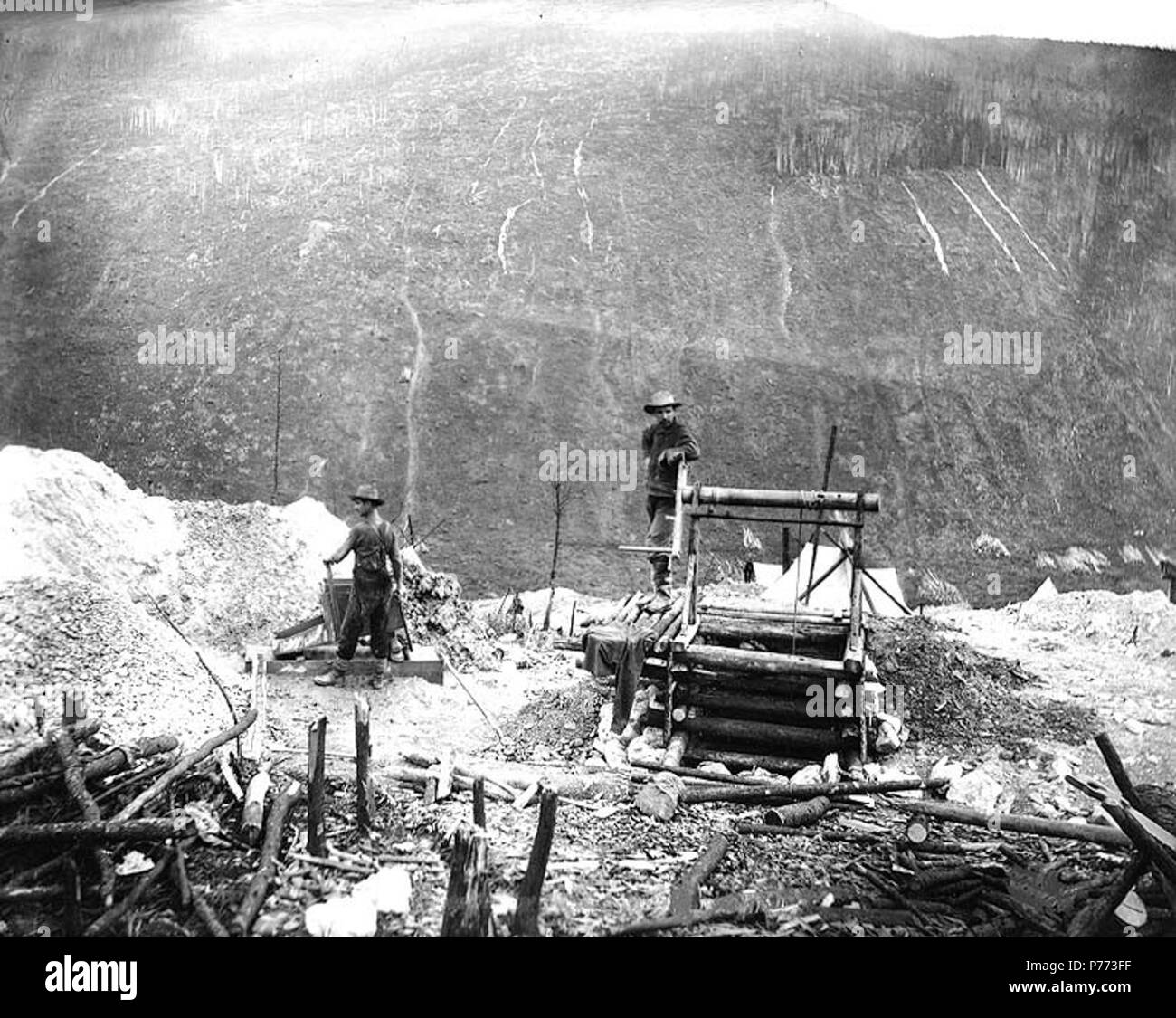 Yukon gold mine Black and White Stock Photos & Images - Alamy