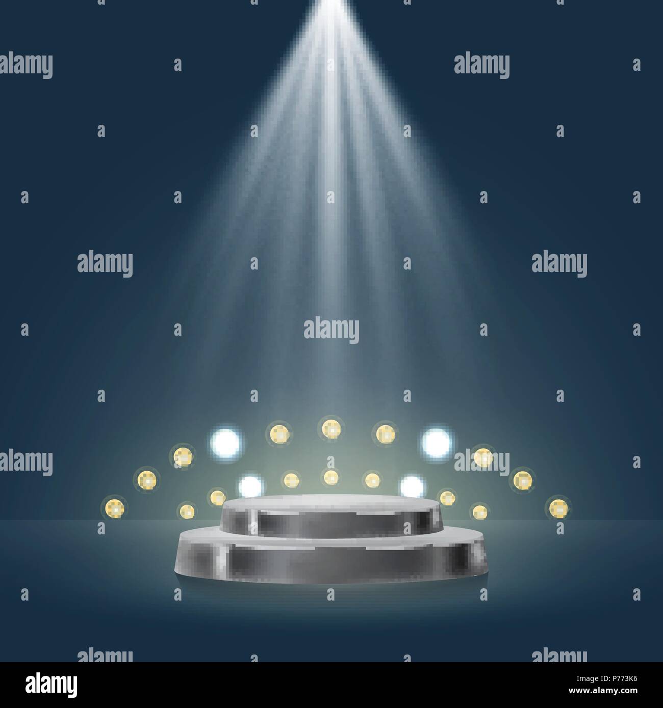 Empty concert stage in night Stock Vector Images - Alamy