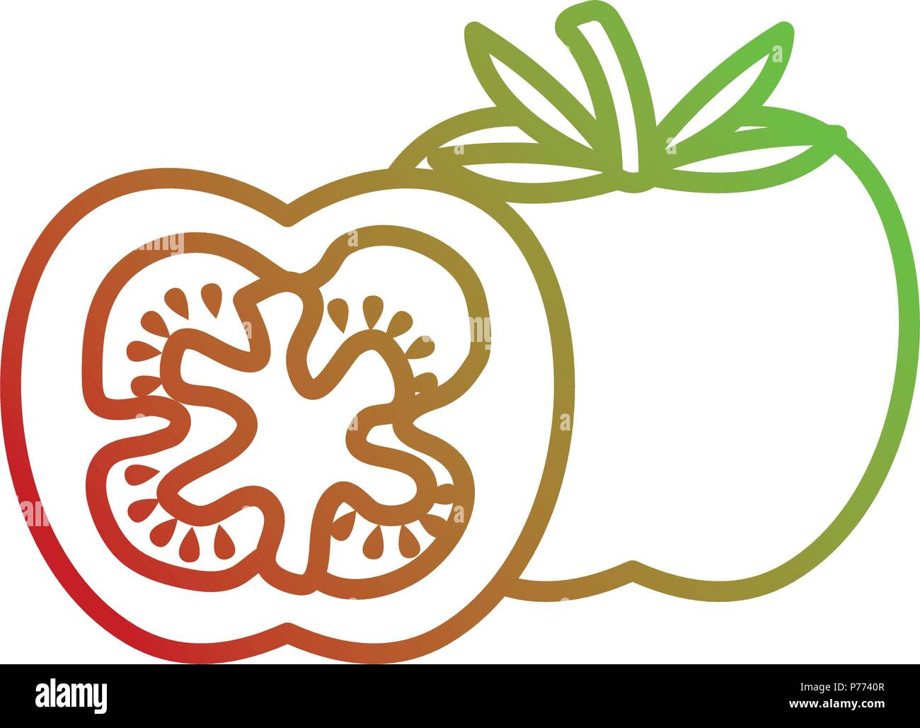 fresh tomato slide healthy food Stock Vector Image & Art - Alamy