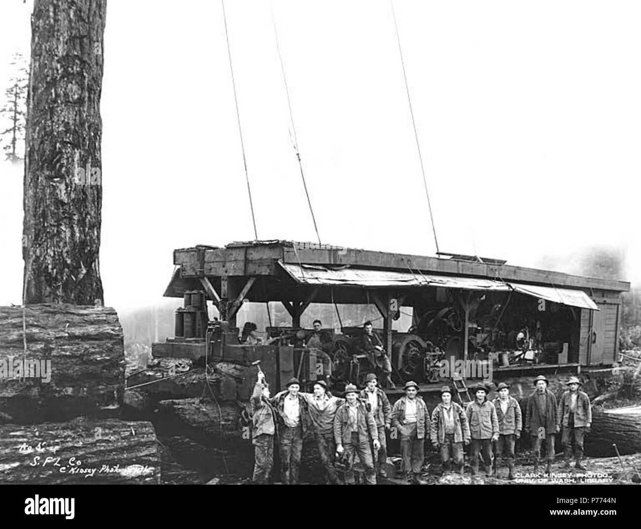 Group of loggers Black and White Stock Photos & Images - Alamy