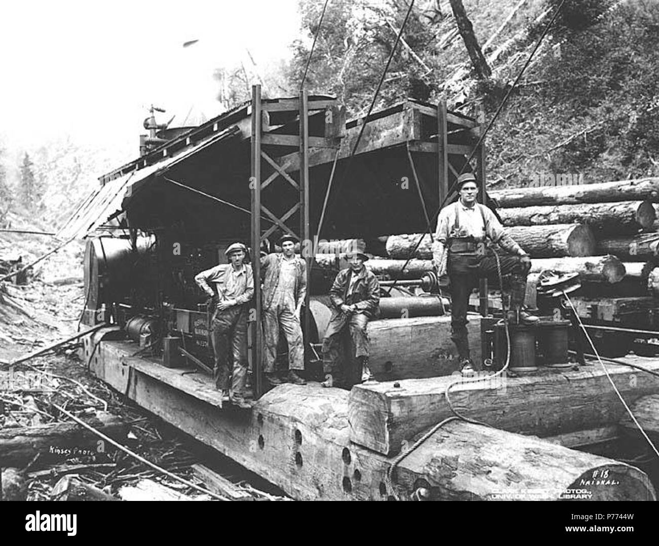 Logging engine Black and White Stock Photos & Images - Alamy