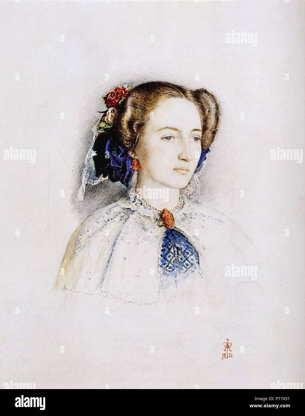 Millais John Everett - Portrait of Effie Ruskin Later Lady Millais (Neé ...