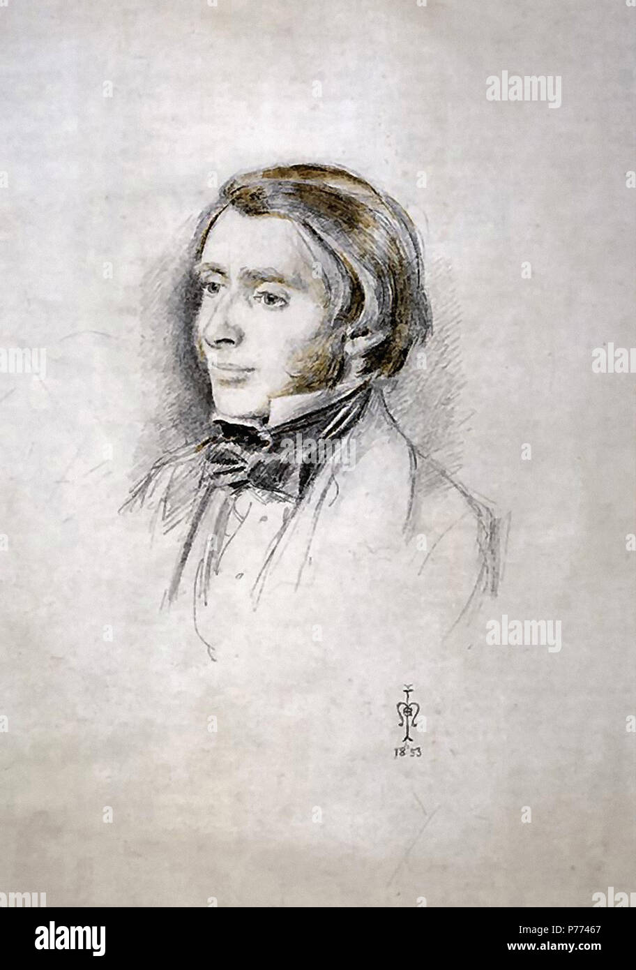Millais John Everett - Portrait of John Ruskin 1 Stock Photo - Alamy