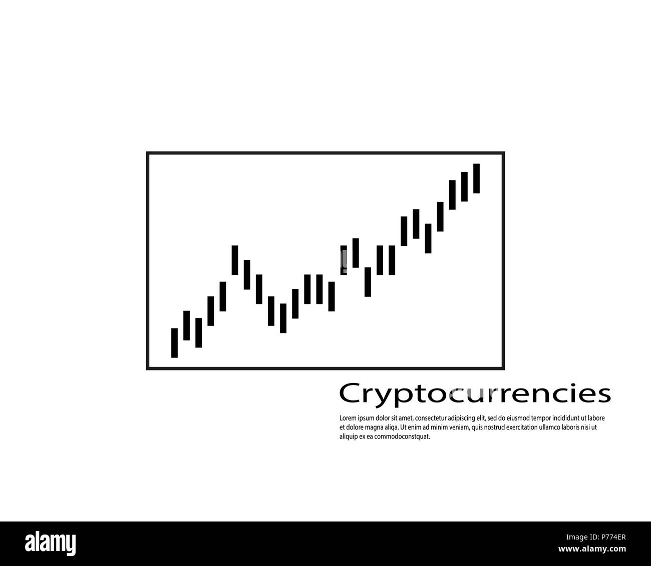 Graph of cryptocurrency. Graphics and analytics of cryptography. vector ...