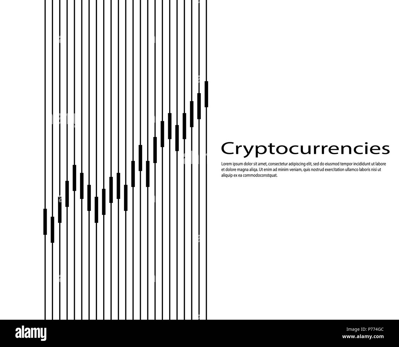Graph of cryptocurrency. Graphics and analytics of cryptography. vector ...