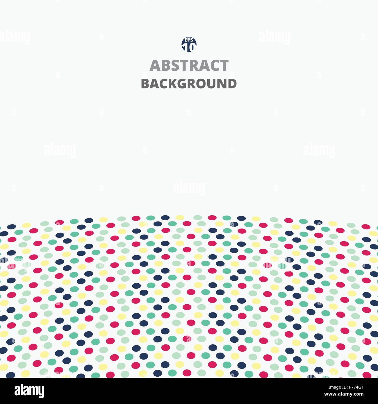 Abstract of colorful dot pattern distort background with copy space ...