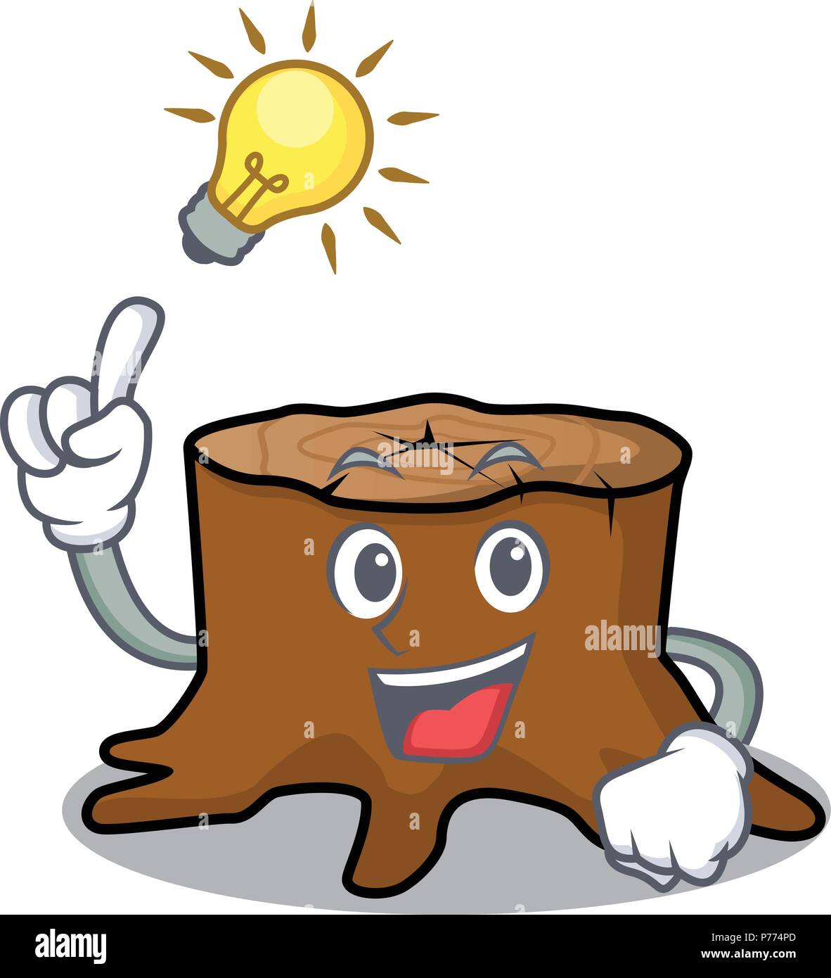 Have an idea tree stump mascot cartoon Stock Vector Image & Art - Alamy