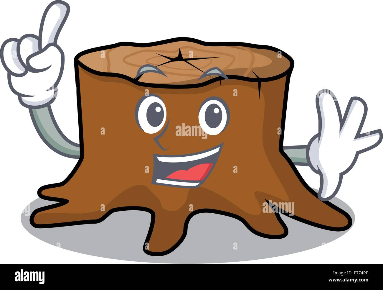 Finger tree stump mascot cartoon Stock Vector Image & Art - Alamy