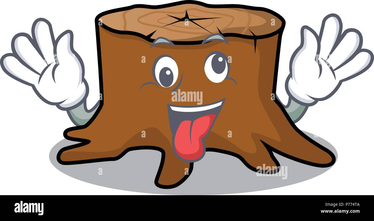 Crazy tree stump mascot cartoon Stock Vector Image & Art - Alamy