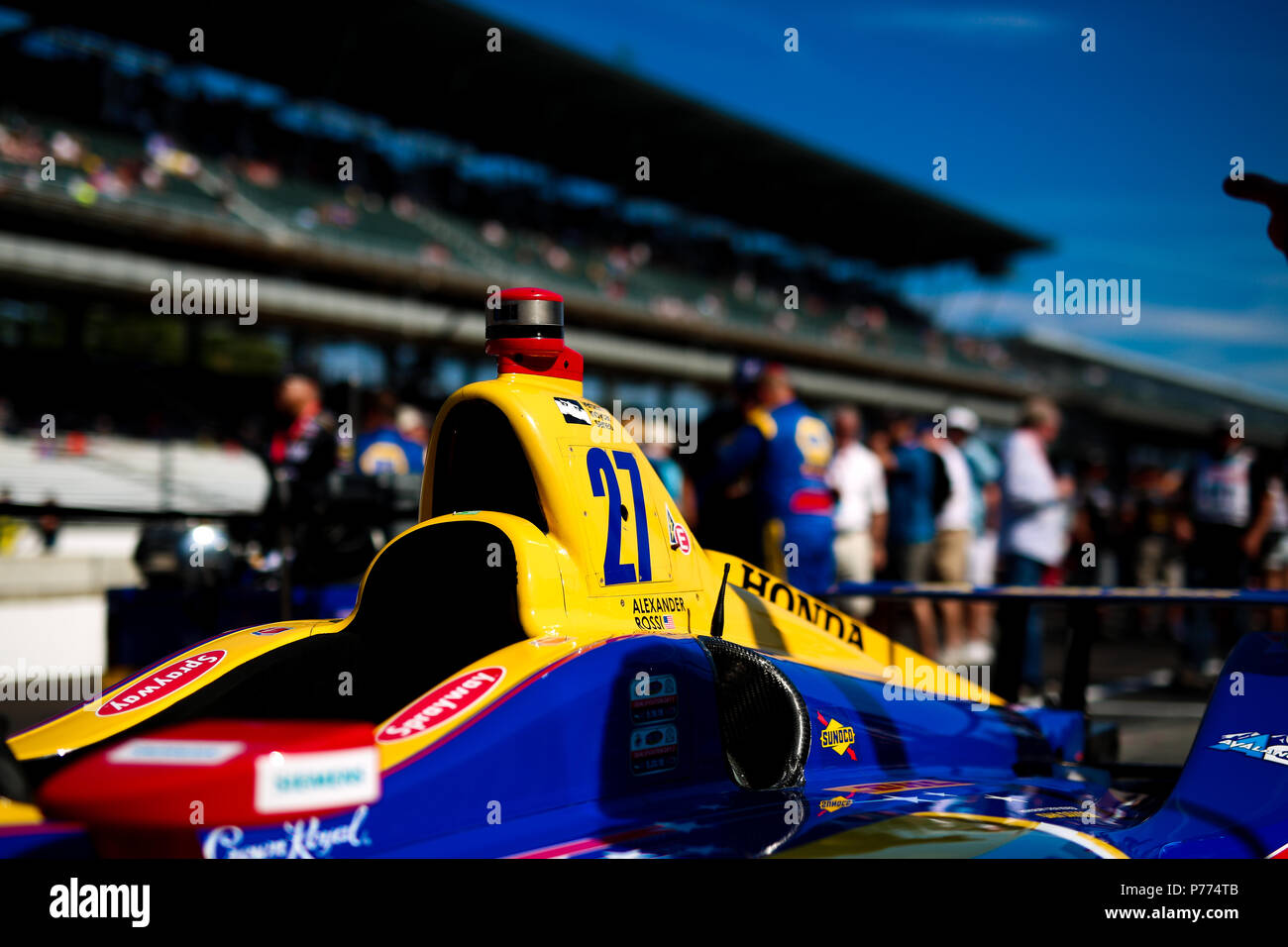 The number 27 car of Alexander Rossi for the Andretti Autosport team ...